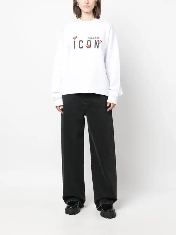 Dsquared2 Icon Print Sweatshirt - White
