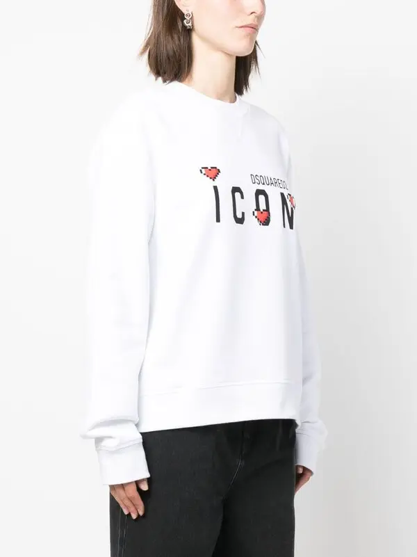 Dsquared2 Icon Print Sweatshirt - White