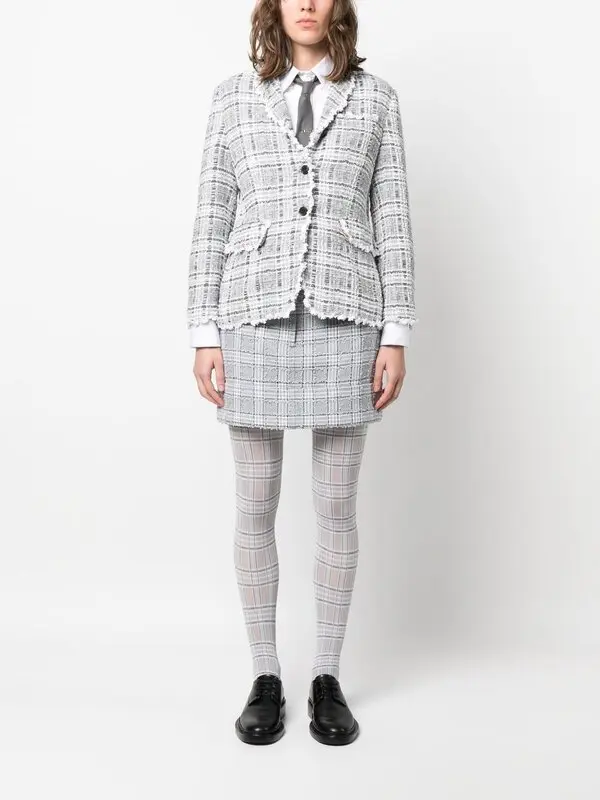 Thom Browne Crochet-trim Single-breasted Blazer
