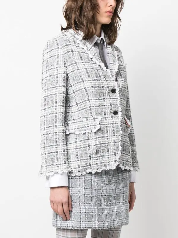 Thom Browne Crochet-trim Single-breasted Blazer