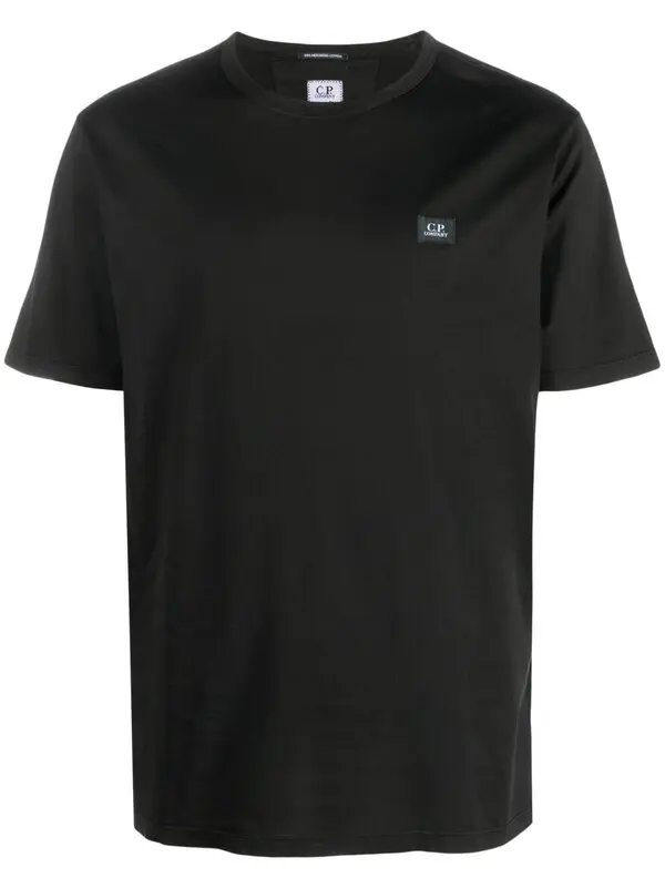 C.P. COMPANY Logo-patch Cotton T-shirt - Black