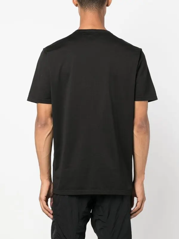 C.P. COMPANY Logo-patch Cotton T-shirt - Black