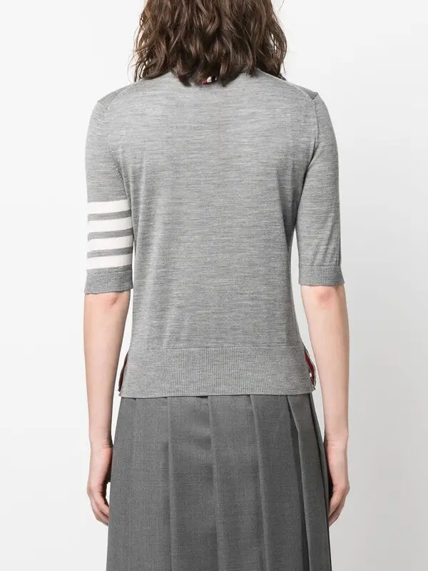 Thom Browne Turtleneck Short-sleeve Jumper - Grey