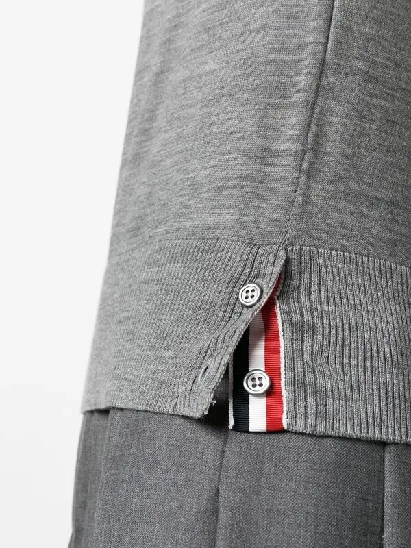 Thom Browne Turtleneck Short-sleeve Jumper - Grey
