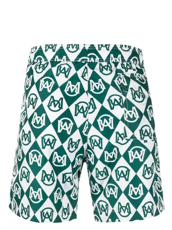 Moncler Monogram-print Swim Shorts