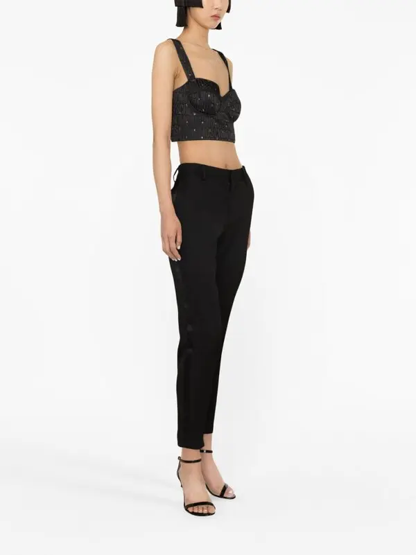 Moschino Crystal-embellished Corset Top