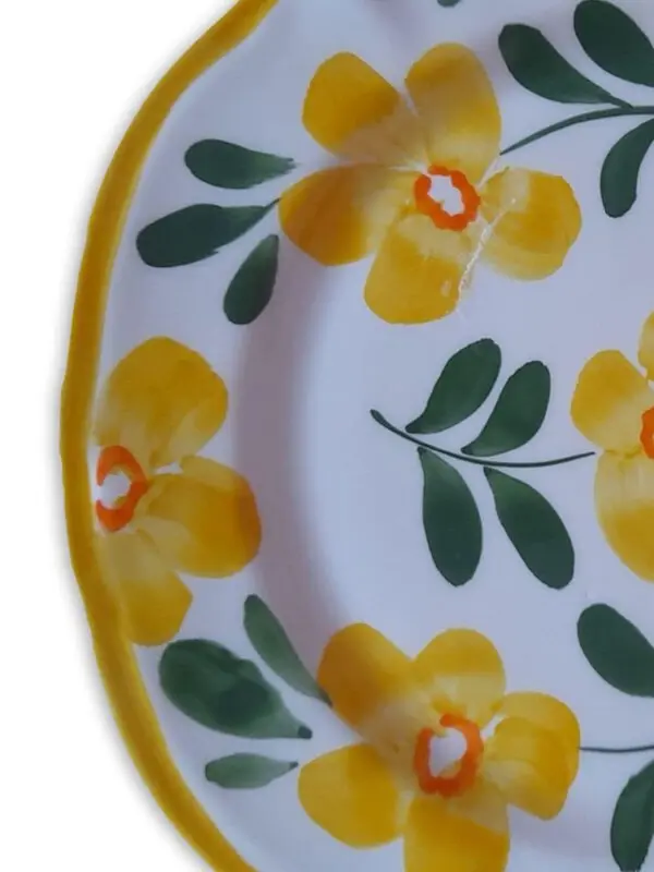 LES-OTTOMANS Floral-print Porcelain Plate - White