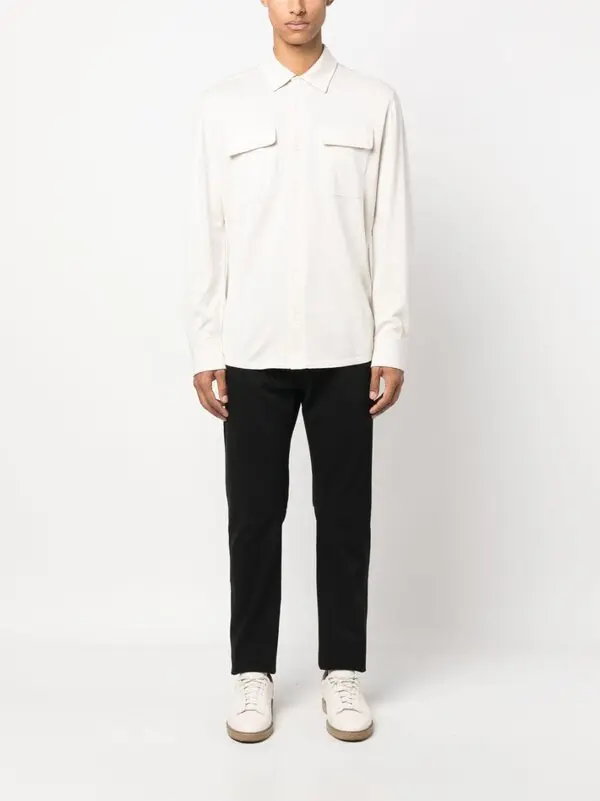 Brunello Cucinelli Long-sleeve Cotton Shirt - Neutrals