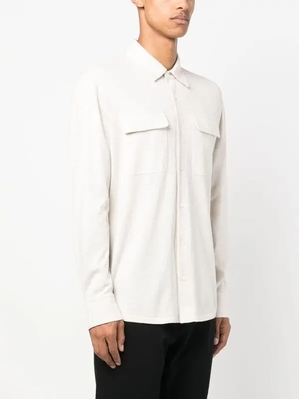 Brunello Cucinelli Long-sleeve Cotton Shirt - Neutrals