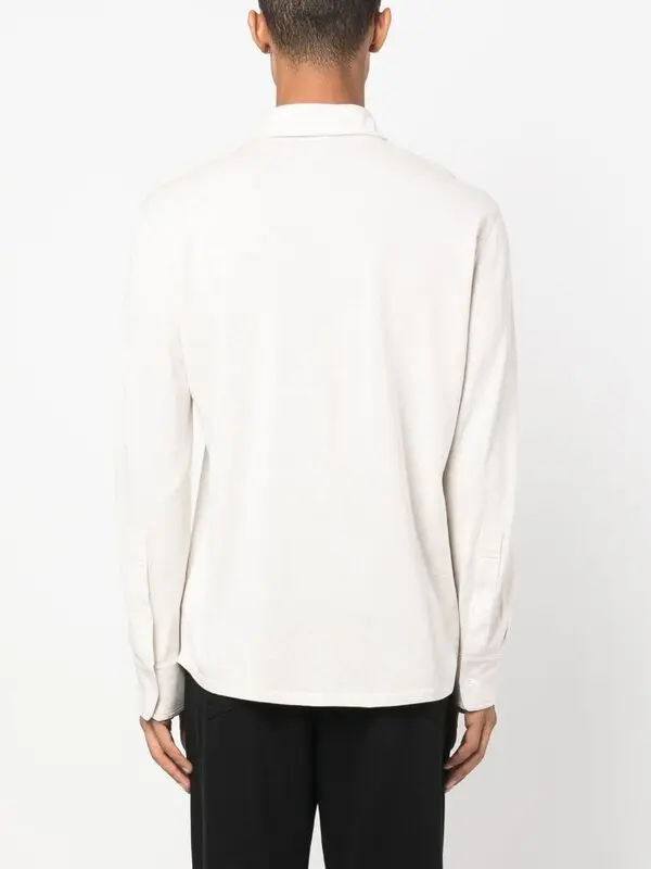 Brunello Cucinelli Long-sleeve Cotton Shirt - Neutrals