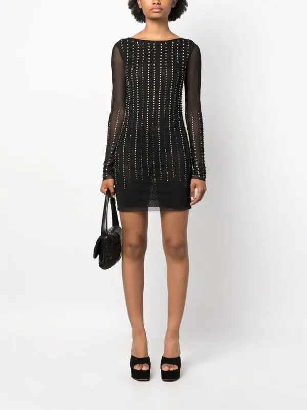 Patrizia Pepe Crystal-embellished Minidress
