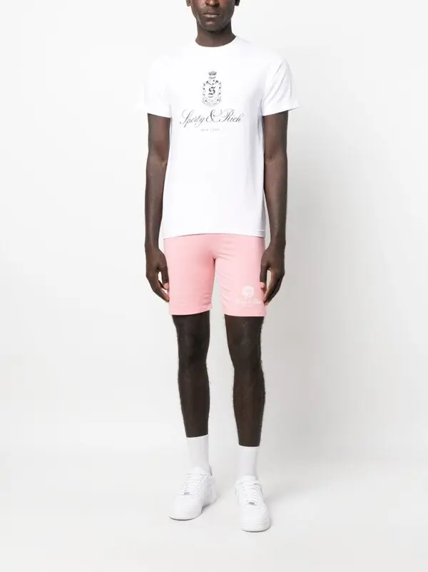 SPORTY & RICH Logo Cycling Shorts - Pink