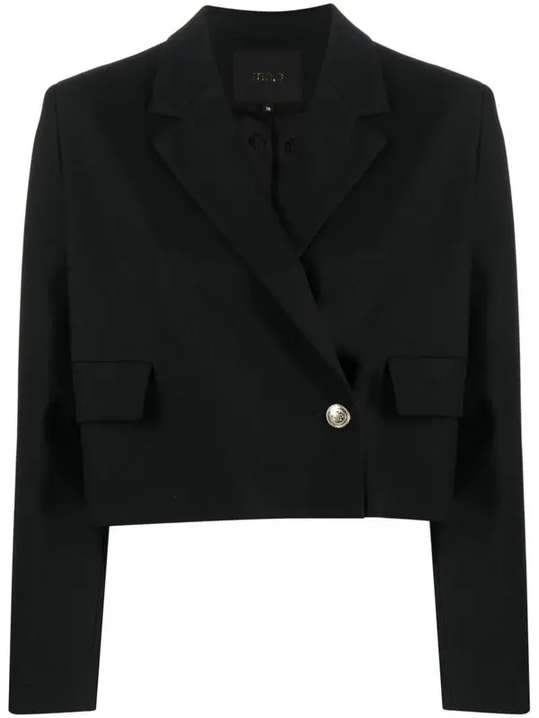 Maje Cropped Single-breasted Blazer - Black