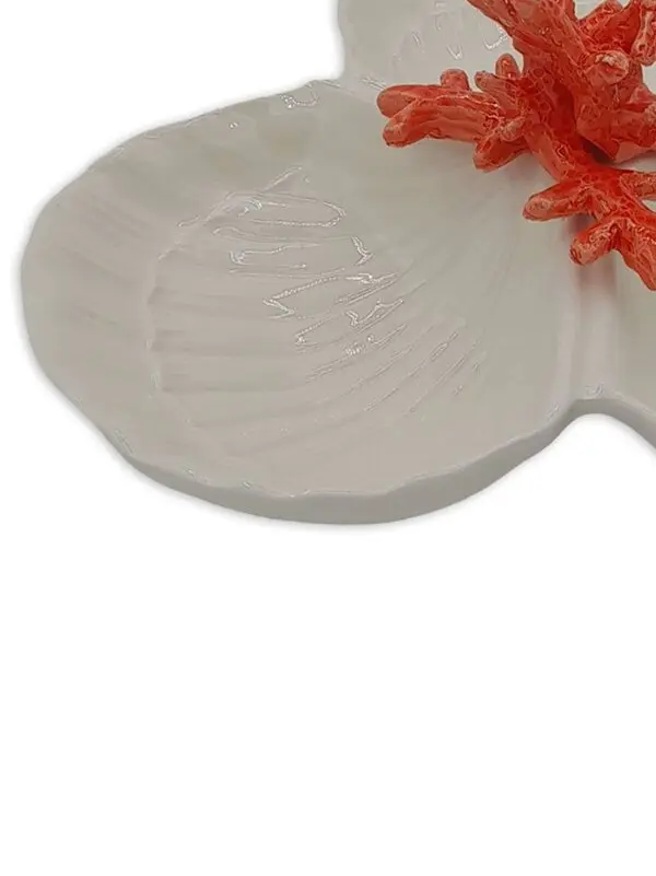 LES-OTTOMANS Coral Porcelain Starter Plate
