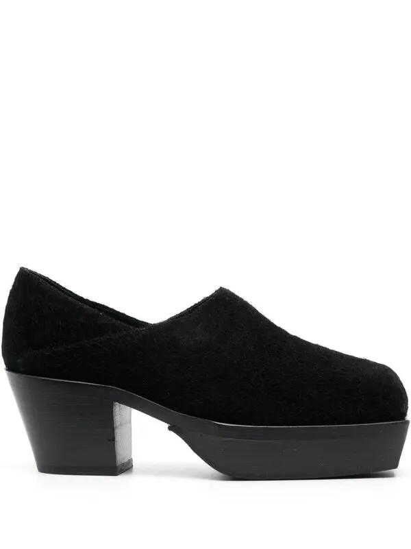 Eckhaus Latta 65mm Cowboy Leather Clogs