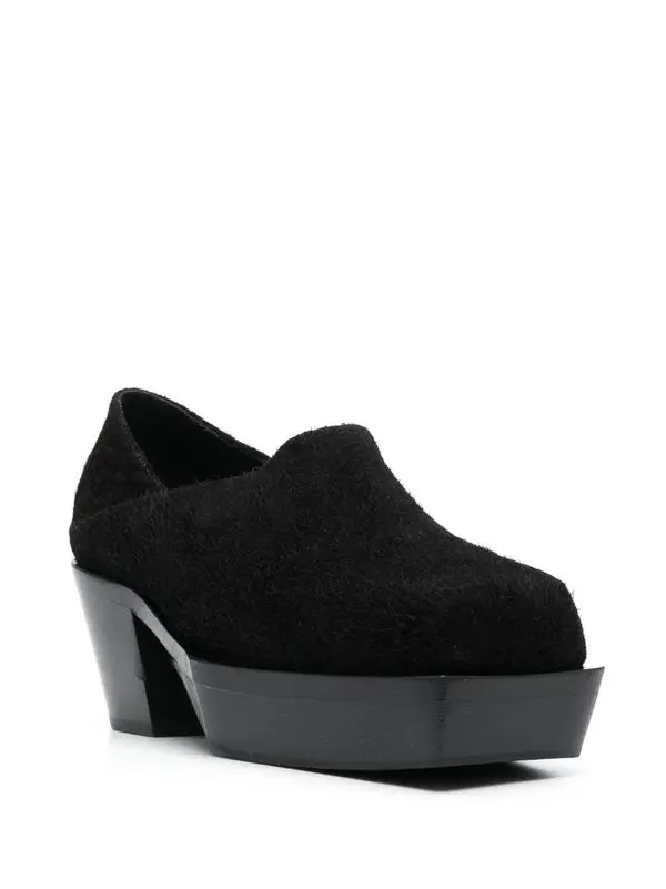 Eckhaus Latta 65mm Cowboy Leather Clogs