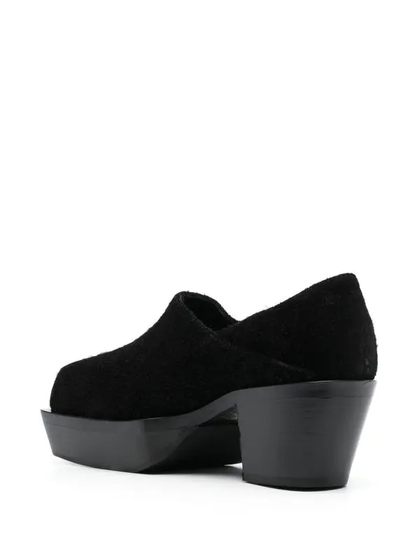 Eckhaus Latta 65mm Cowboy Leather Clogs