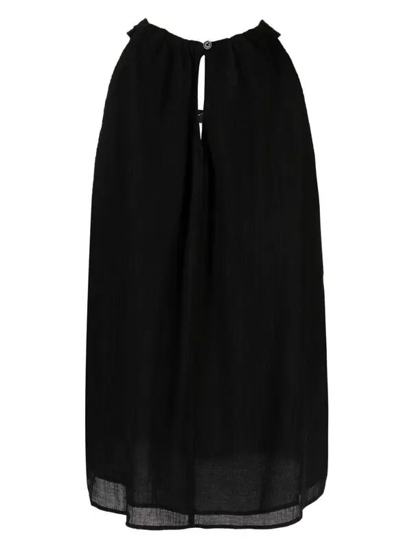 Dkny Halterneck Georgette Blouse - Black