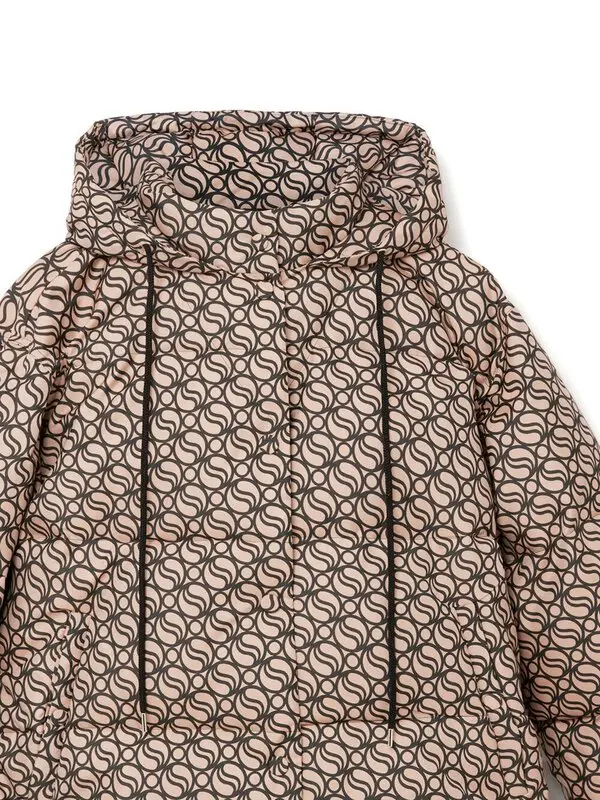 Stella McCartney S-wave Hooded Puffer Jacket - Brown