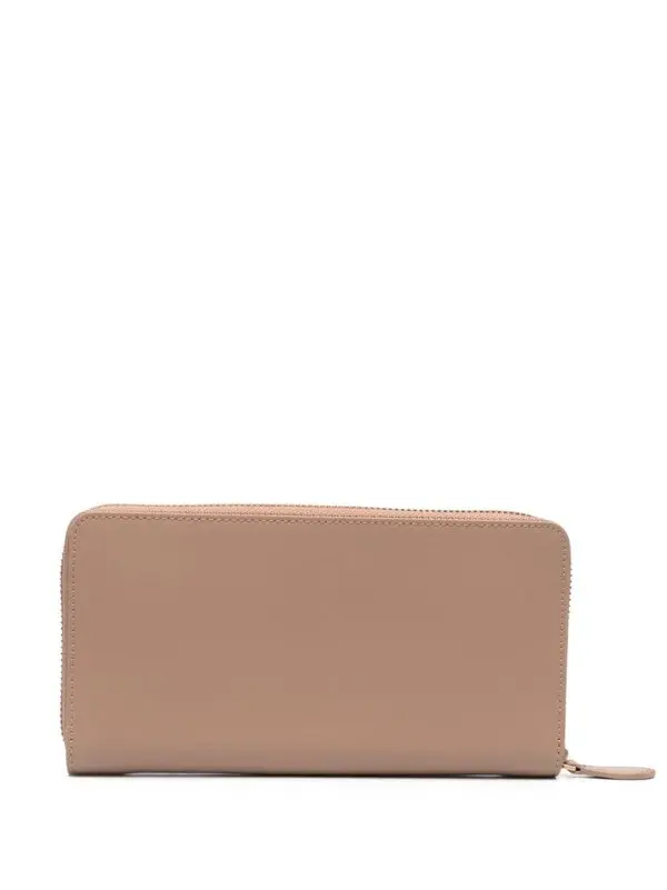 Pinko Logo-plaque Leather Wallet - Neutrals