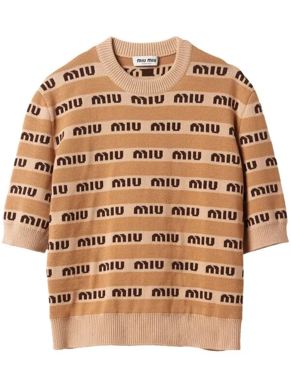 miu miu ニット 中古・古着通販】MIU MIU (ミュウミュウ) バイカラーニット グレー