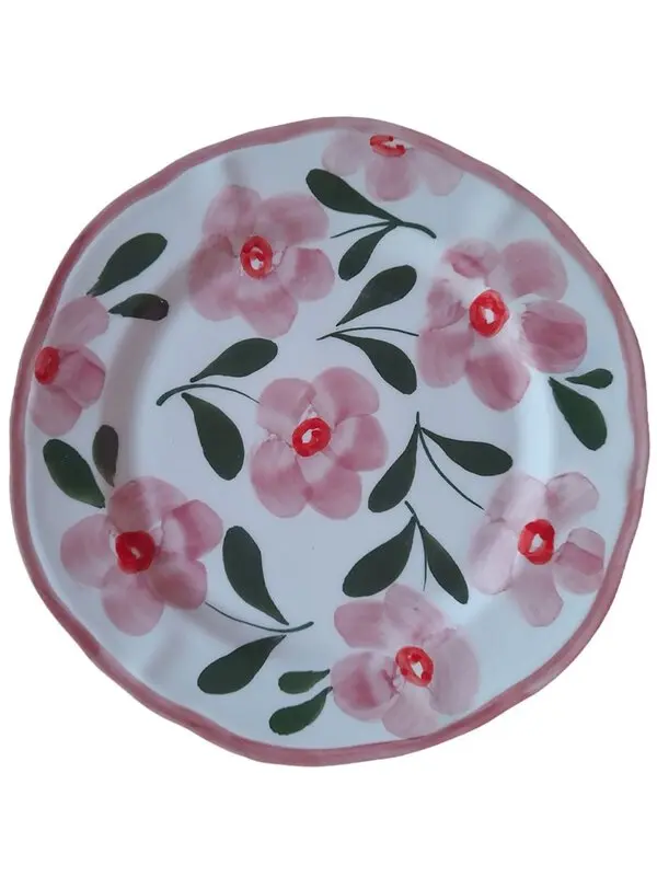 LES-OTTOMANS Floral-print Porcelain Plate - White