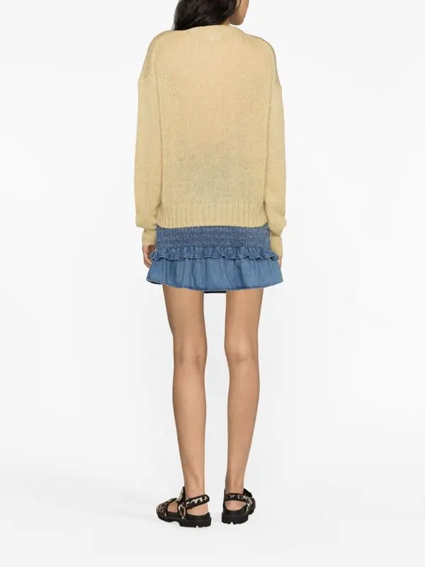 GANNI Logo-embroidered Knitted Jumper