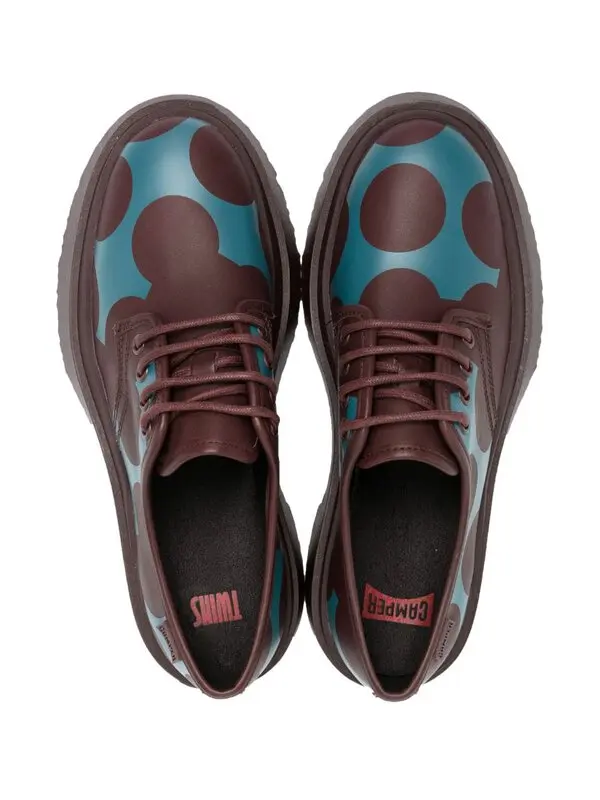 Camper Walden Twins Lace-Up Oxfords in Black/Brown Polka Dot 42 Twins Multicolor Formal Shoes for Women - Autumn / Winter  main image 4