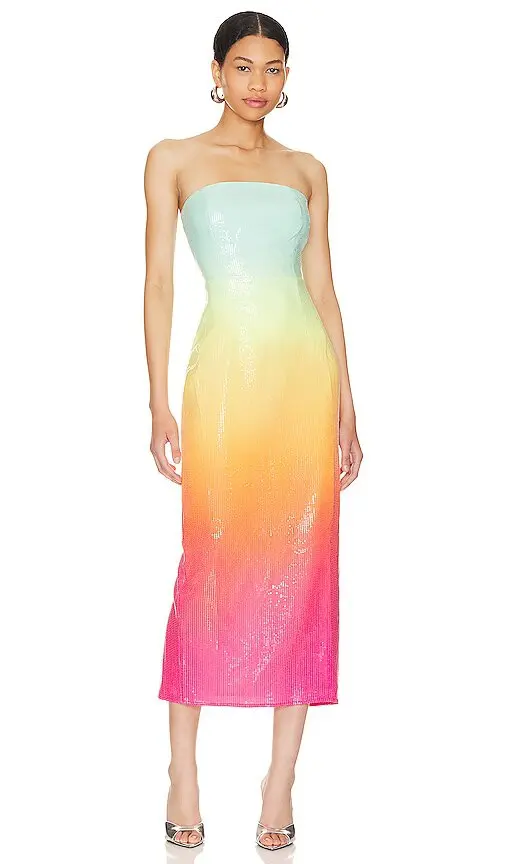 slim fit dress slacks RUNAWAY THE LABEL Rosette Gown Butter