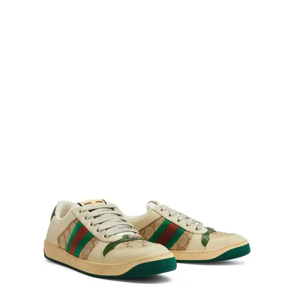 Gucci Screener Panelled Nubuck Sneakers
