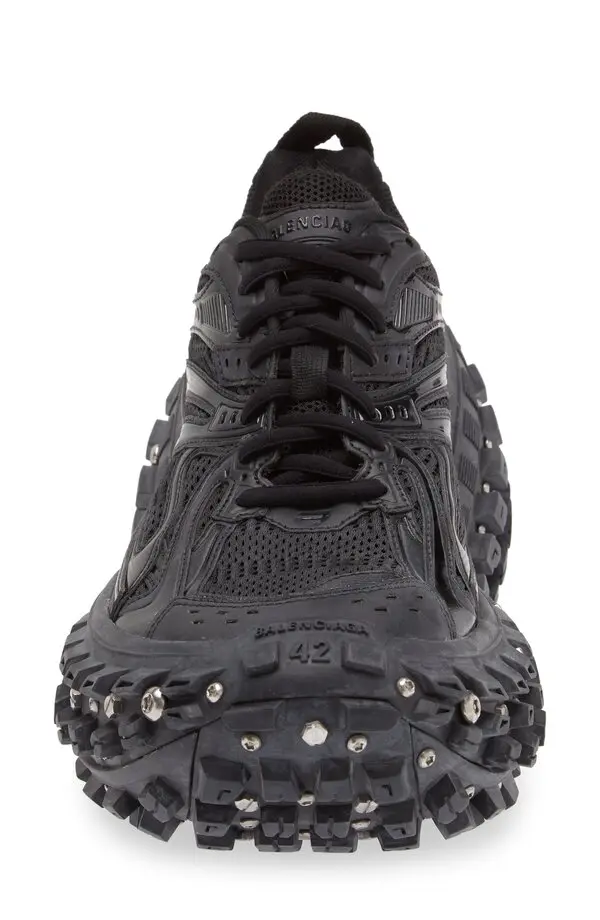 Balenciaga Defender Studded Low Top Sneaker In Black - 48% Off