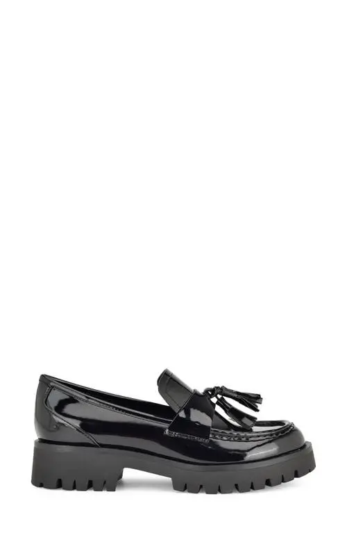 Nine West Garry Platform Tassel Loafer - Black Patent