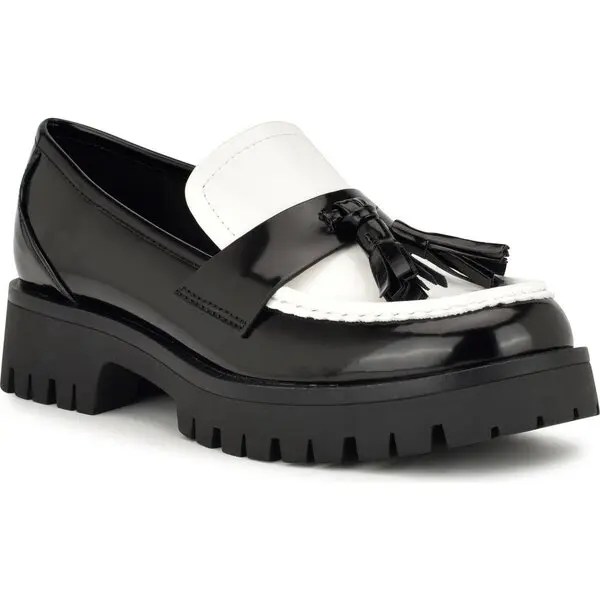 Nine West Garry Platform Tassel Loafer - Blk01
