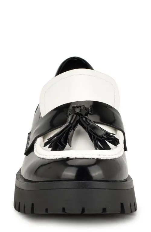 Nine West Garry Platform Tassel Loafer - Blk01