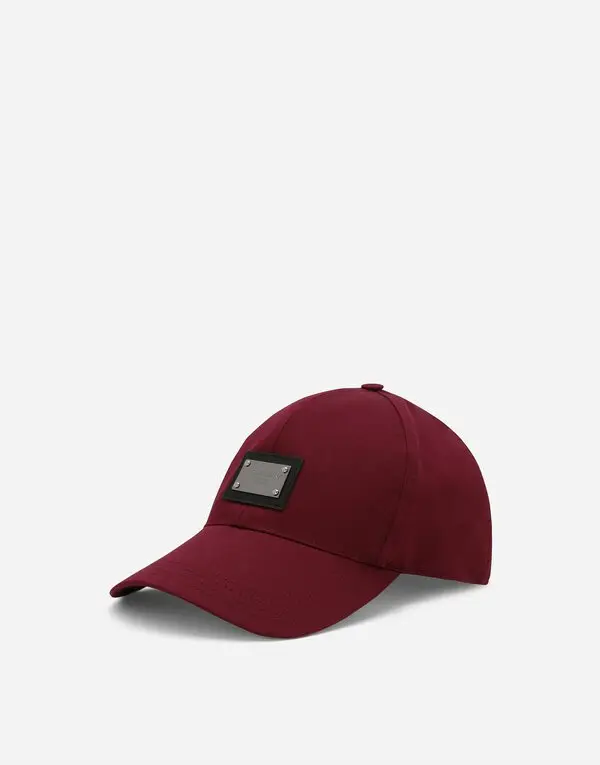 Dolce & Gabbana Baseball Cap With Logo Tag - Bordeaux