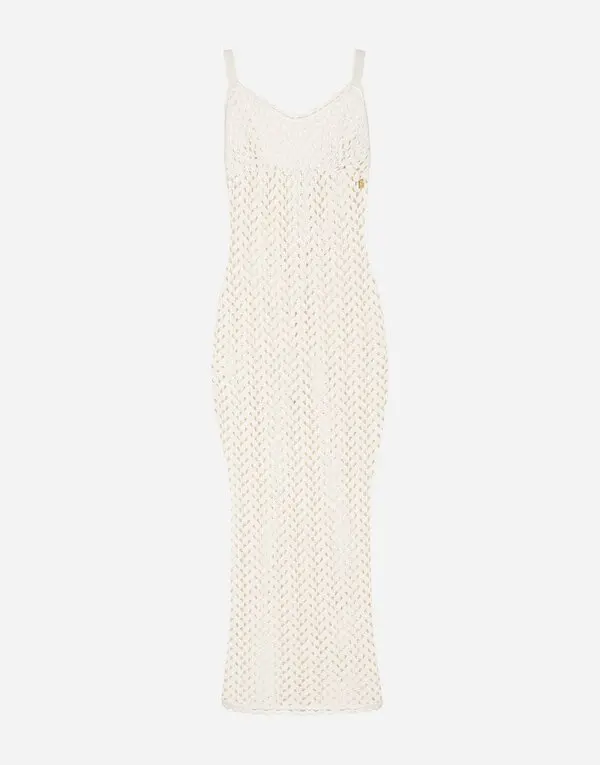 Dolce & Gabbana Crochet Slip Dress - White