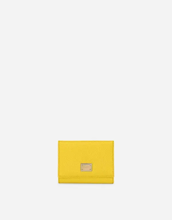 Dolce & Gabbana Dauphine Calfskin French-flap Wallet - Yellow