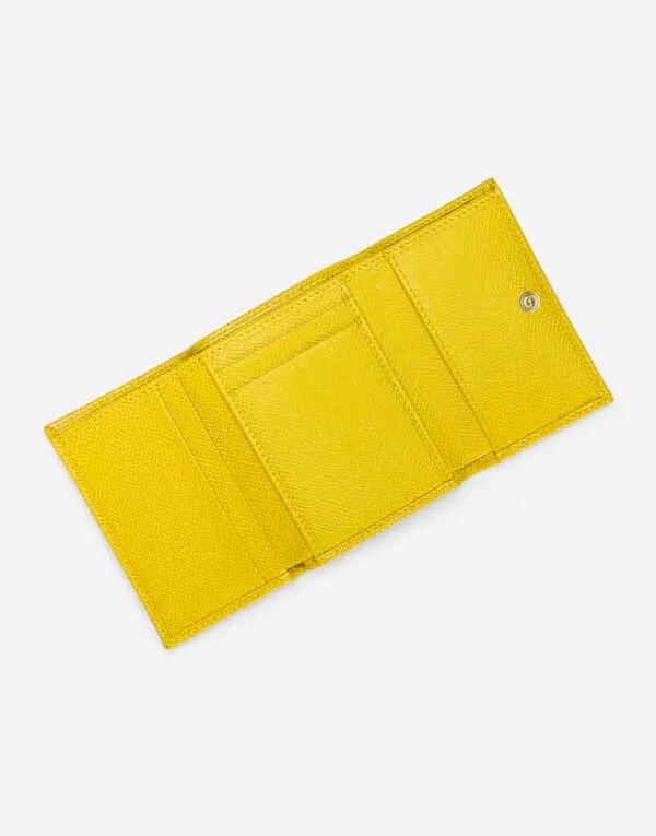 Dolce & Gabbana Dauphine Calfskin French-flap Wallet - Yellow