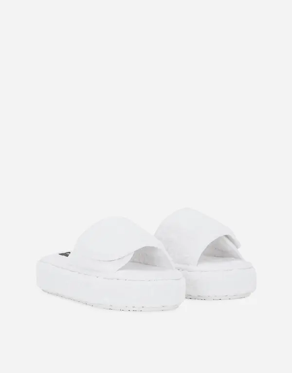 Dolce & Gabbana Terry Cotton Plateau Slides - Multicolor