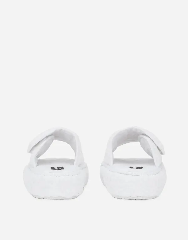 Dolce & Gabbana Terry Cotton Plateau Slides - Multicolor
