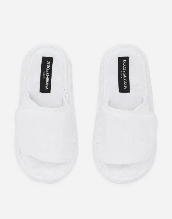 Dolce & Gabbana Terry Cotton Plateau Slides - Multicolor