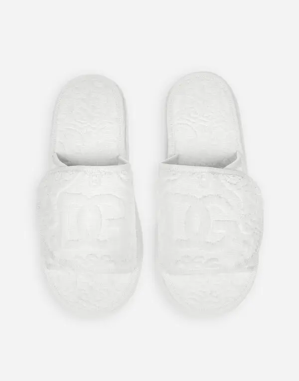 Dolce & Gabbana Terry Cotton Plateau Slides - Multicolor