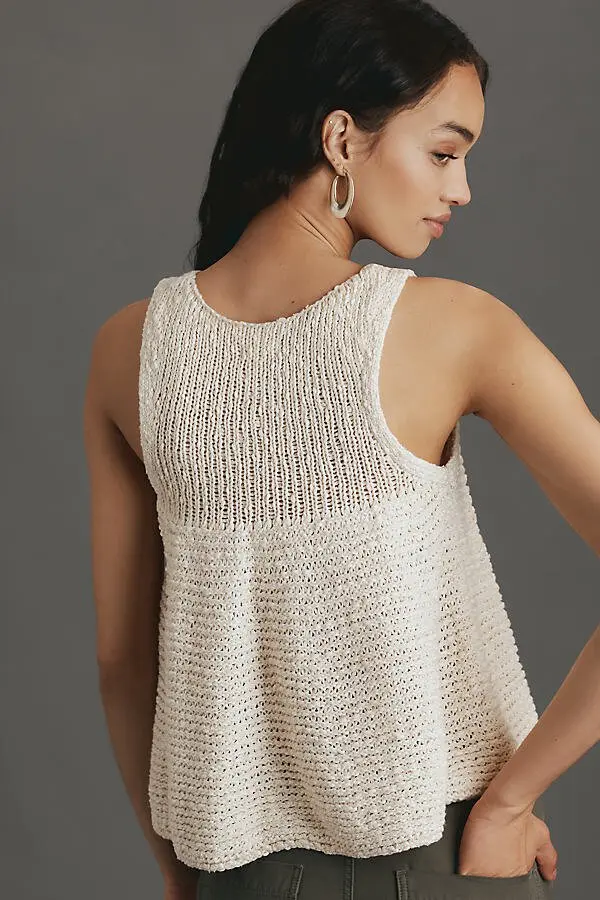 PILCRO Swing Sweater Tank Top - Ivory
