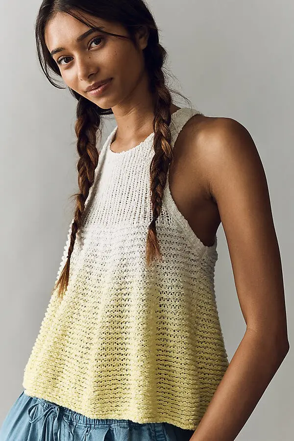 PILCRO Swing Sweater Tank Top - Neutral Pattern