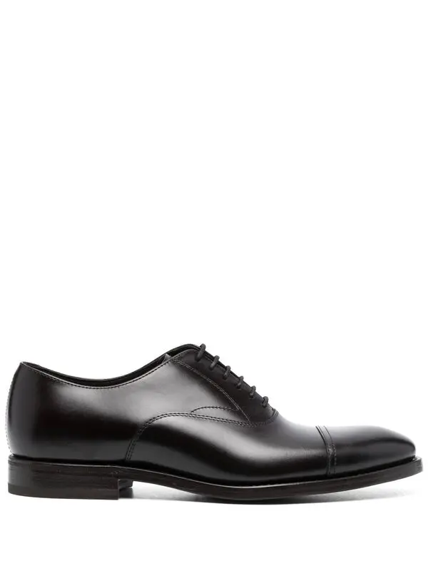 HENDERSON BARACCO Polished-finish Leather Oxford Shoes - Black