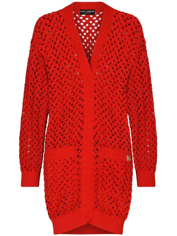 Dolce & Gabbana Open-knit Cotton Cardigan