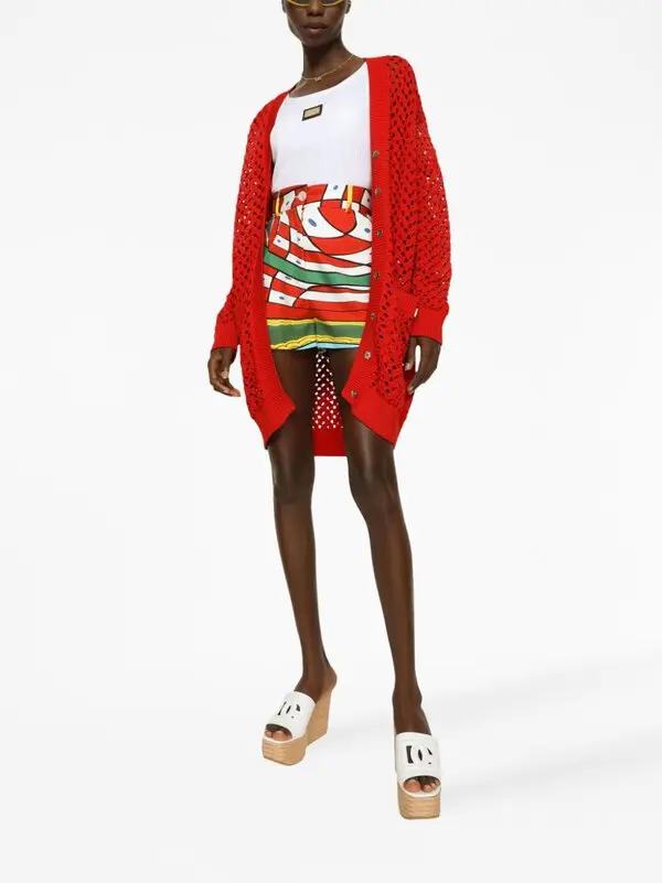 Dolce & Gabbana Open-knit Cotton Cardigan