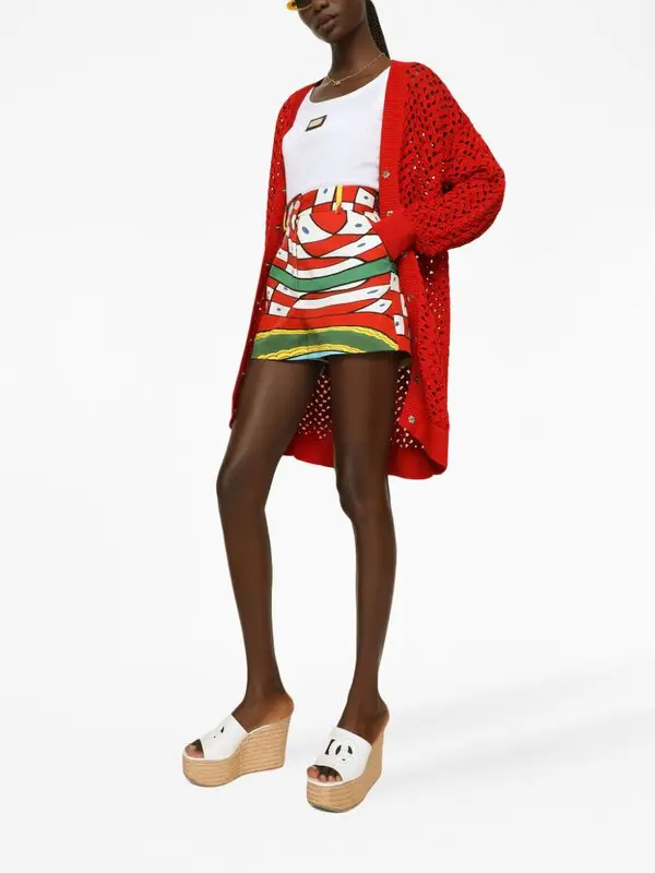 Dolce & Gabbana Open-knit Cotton Cardigan