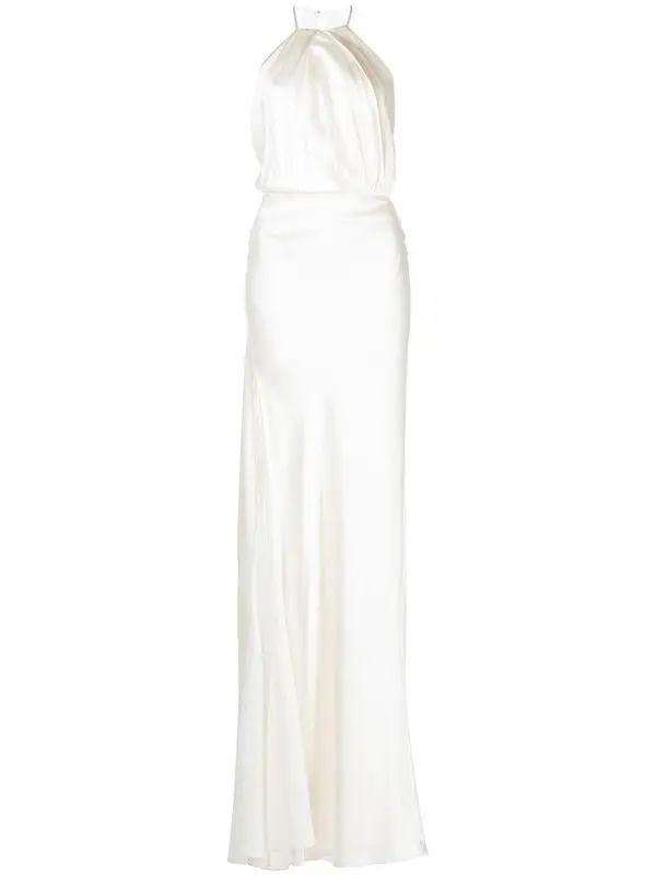 Michelle Mason Pleated-detail Gown