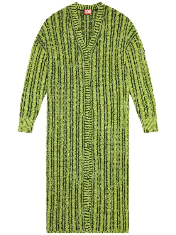 DIESEL® M-panagia Cable-knit Chenille Maxi Cardigan